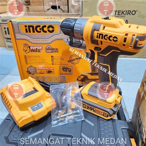 Jual CDLI200518 MESIN CORDLESS DRILL BOR BESI KAYU BATERAI 10mm 20V