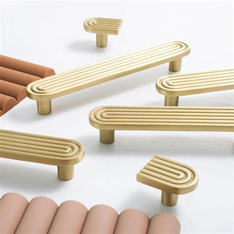 Boho Rainbow Brass Drawer Pulls Knobs Matte Gold Dresser Etsy