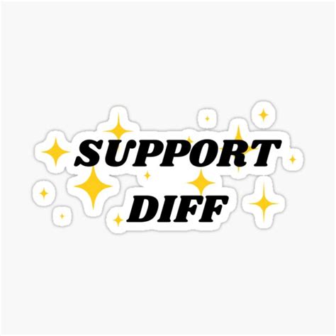 Support Diff Sticker For Sale By Radsharkdesigns Redbubble