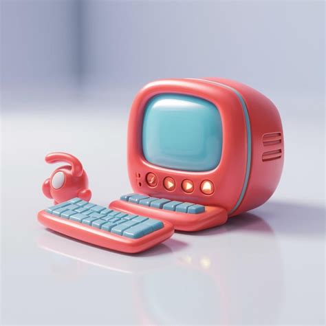 Premium Photo D Render Illustration Of A Computer And Keyboard Icon