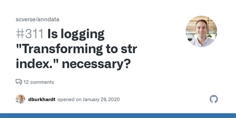 Is Logging Transforming To Str Index Necessary · Issue 311