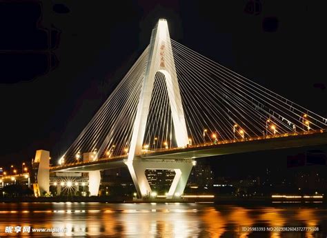 夜晚的桥梁摄影图 建筑景观 自然景观 摄影图库 昵图网
