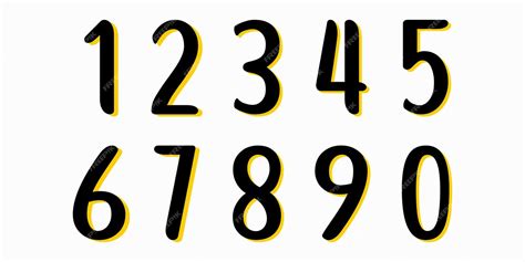 Premium Vector Number Font Font Of Numbers In Classical Style With Contemporary Geometric