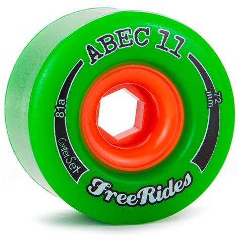 Abec 11 Freeride Wheels 72mm 78a Center Set Victory Skate Shop