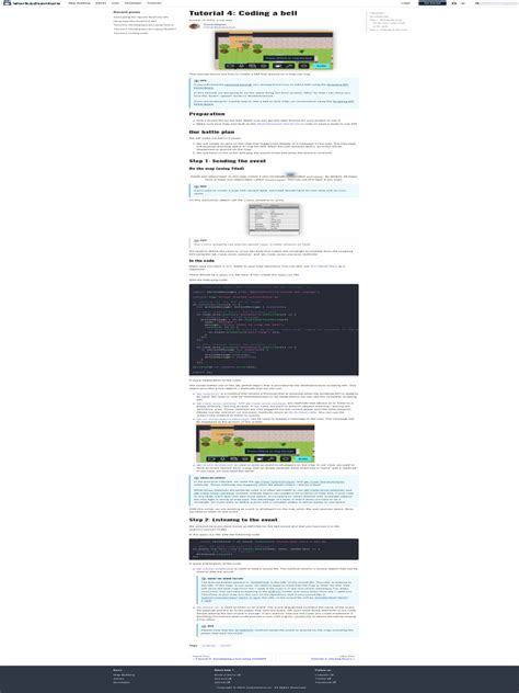 Tutorial 4 Coding A Bell Workadventure Documentation Pdf Computing Software Engineering