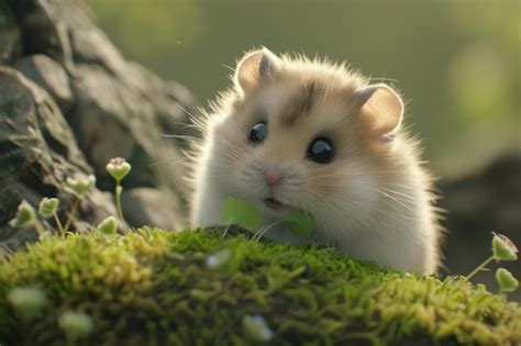 Premium Photo Furry Hamster Exploration