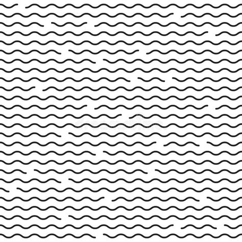 Black Abstract Linear Wave Texture Or Pattern Stock Illustration
