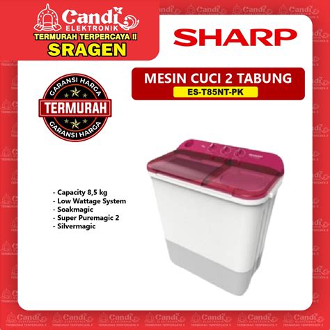 Jual Sharp Mesin Cuci Tabung Kg Es T Nt Pk Shopee Indonesia