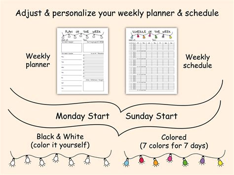 Weekly Pomodoro Planner And Schedule Us Letter Print Undated Overview