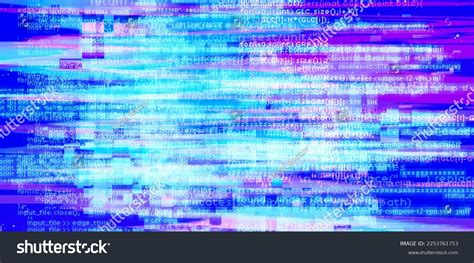 Abstract Technology Background Glitched Code Concept