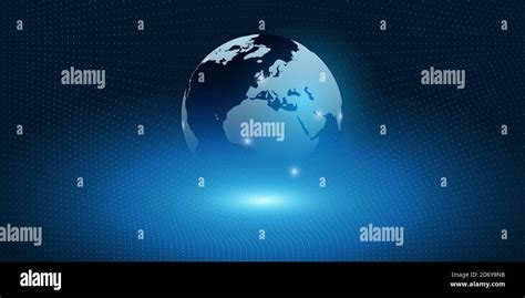 Abstract Blue Minimal Style Cloud Computing Networks Structure Telecommunications Concept