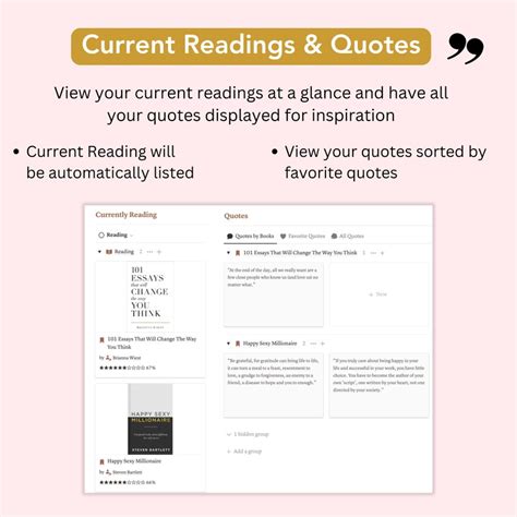 Book Tracker Notion Template Notion Dashboard Book Organizer Reading Journal Book Log