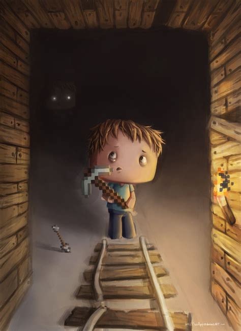 Minecraft Fanart By ~senryuji On Deviantart Me Herobrine In
