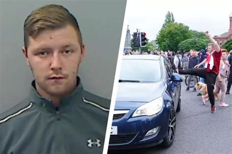 Shocking Video Shows Big Jake Wray Wearing England Flag Checking If Drivers Are White Or