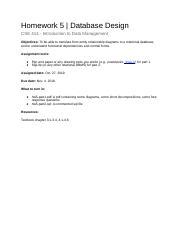 CSE414 HW5 Docx Homework 5 Database Design CSE 414 Introduction To Data Management