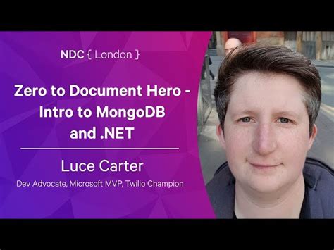 NDC Conferences Talk Zero To Document Hero Intro To MongoDB And NET