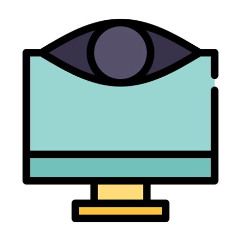 monitoring system generic color lineal color icon