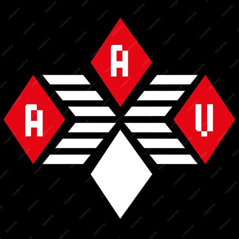Premium Vector Aav Letter Logo Vector Design Red An White Black Color