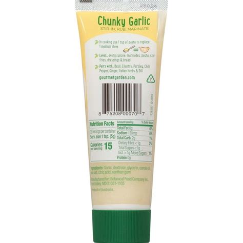 Gourmet Garden™ Chunky Garlic Stir In Paste 4 Oz From Mollie Stones
