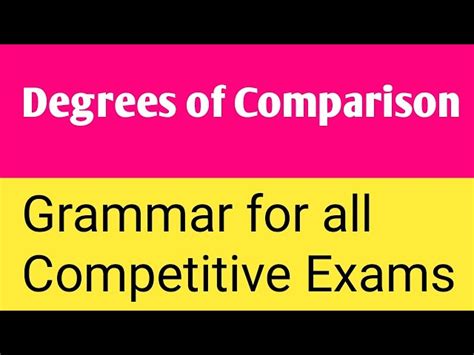 Degrees Of Comparison Rules And Examples With Exercises 51 OFF
