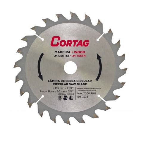 LÂmina De Serra Circular Para Madeira 24d Cortag 185 Mm Degraus Materiais De Construção