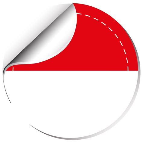 Indonesia Flag On Round Badge 445975 Vector Art At Vecteezy