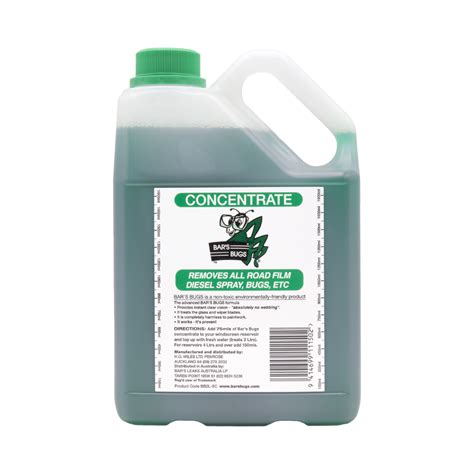 Windscreen Cleaner Concentrate 2l 375ml Bars Bugs Australia