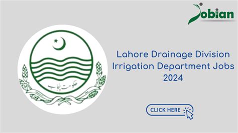 Lahore Drainage Division Irrigation Department Jobs 2024