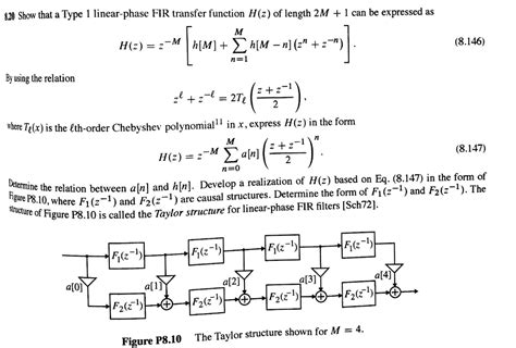 Solved 820 Show That A Type 1 Linear Phase Fir Transfer