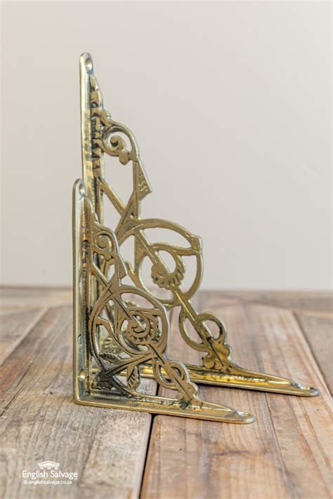 Brass Trellis Pattern Wall Brackets