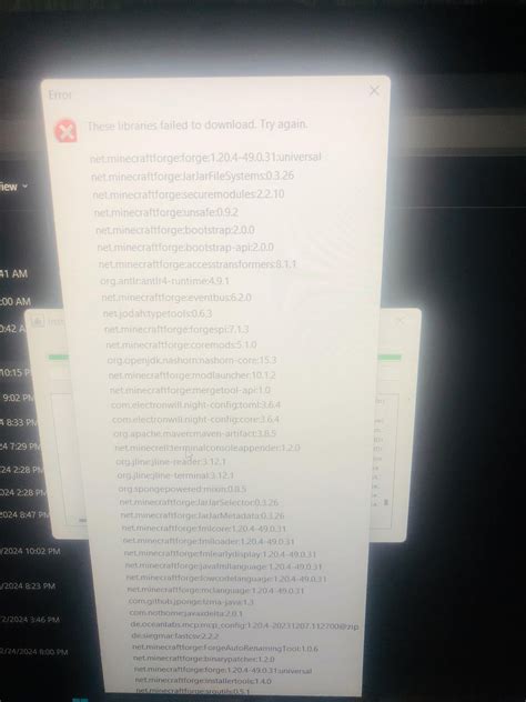 Help Libraries Failed To Download Rminecraft