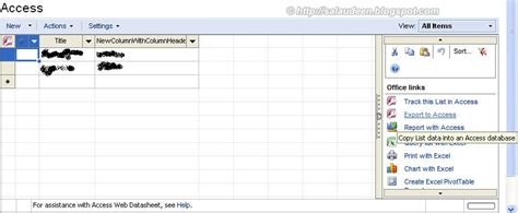 Error When Trying To Export A Sharepoint List To Ms Access Table
