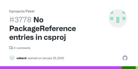 No Packagereference Entries In Csproj · Issue 3778 · Fsprojectspaket