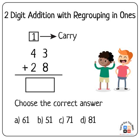 6 Double Digit Addition With Regrouping Worksheets Free Printable