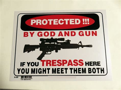 Guns No Trespassing Fancy Warning Registered Gun Owner Do Not Trespass