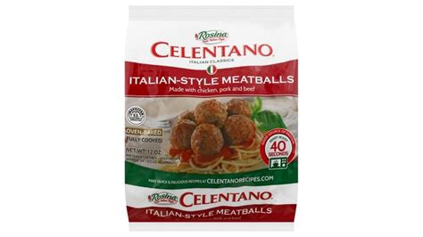 Celentano Fully Cooked Oven Baked Italian Style Meatballs 12 Oz
