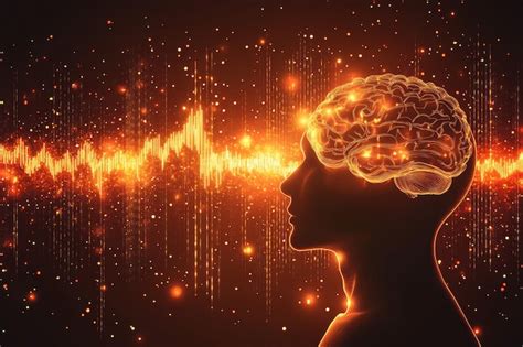 Brain Stimulation Brain Circuits And Brain Impulses Abstract Face With