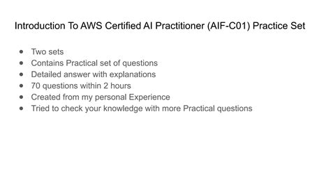 Aws Certified Ai Practitioner Aif C01 Ultimate Guide To Preparation Recommendations And