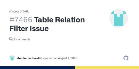 table relation filter issue · issue 7466 · microsoft al · github
