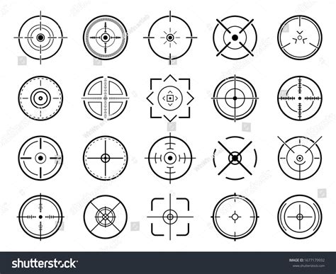 Sniper Aim Pointer Target Navigation Sniper Stock Vector Royalty Free Shutterstock