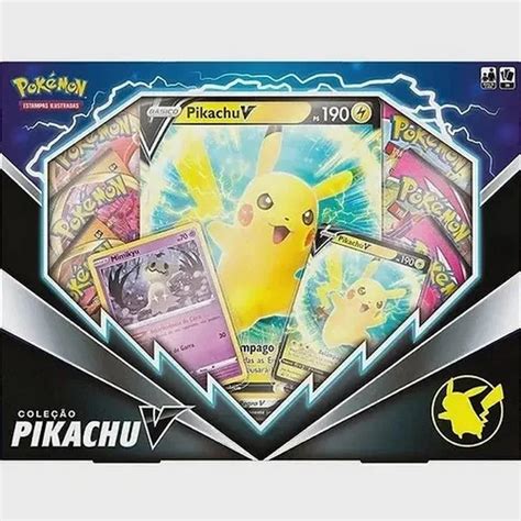 Box Pokémon Coleção Pikachu V Picachu V E Mimikyu Copag Pt Frete Grátis
