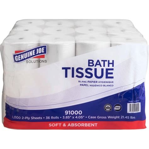 Genuine Joe Solutions Double Capacity 2 Ply Toilet Paper 36 Rolls Per