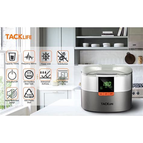 Ултразвуков уред за почистване на бижута часовници очила зъбни протези Tacklife Emag Bg