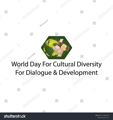World Day Cultural Diversity Dialogue Development Stock Vector Royalty