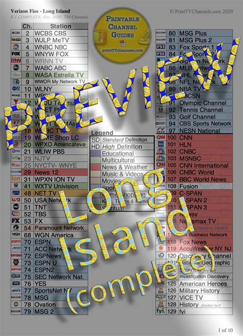 Verizon Fios Channel Guide Long Island Complete Version