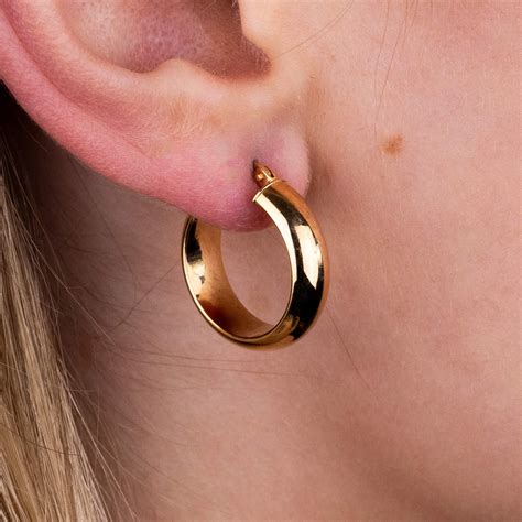 20mm 9ct Yellow Gold Hoop Earrings Buy Online Free And Fast Uk