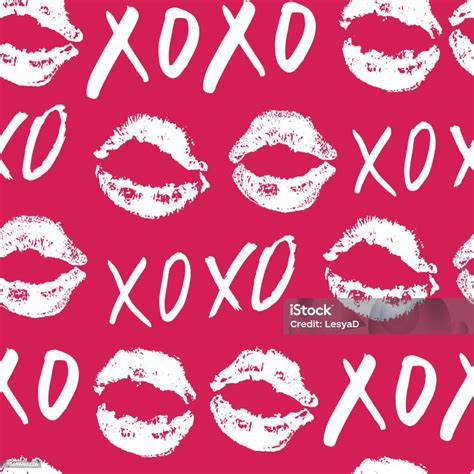 여 자가 브러쉬 레터링 표시 완벽 한 패턴 그런 지 붓글씨 포옹 및 키스 문구 인터넷 속어 약어가 여 자가 기호 그림을 흰색 배경에 고립 벡터 격언에 대한 스톡 벡터 아트