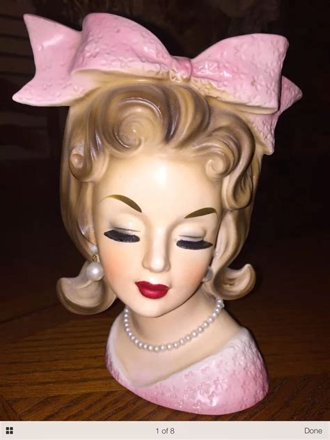 Vintage Doll Vintage Ladies Retro Vintage Face Vase Head Vase