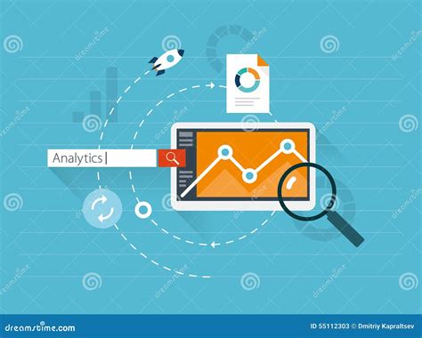 Flat Illustration Web Analytics Stock Vector Illustration Of
