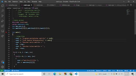 Matriks Array Dalam C